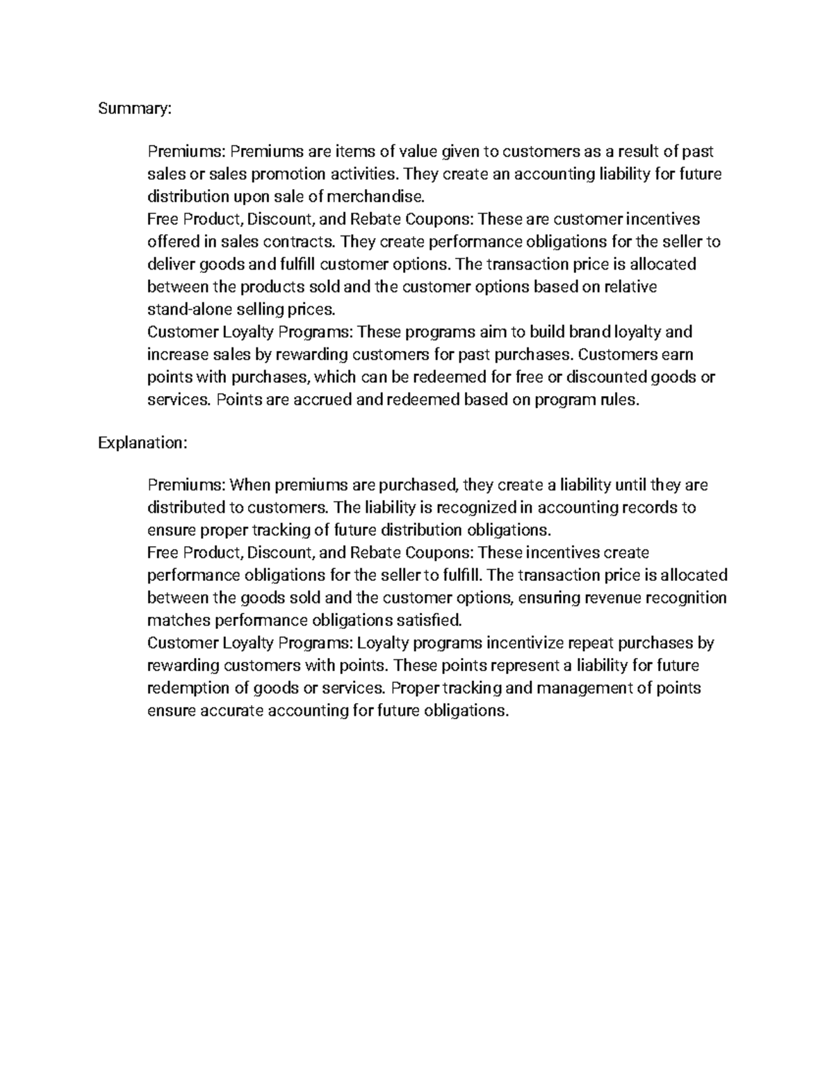 Premium Liability Summary - Intermediate Accounting 2 - Studocu