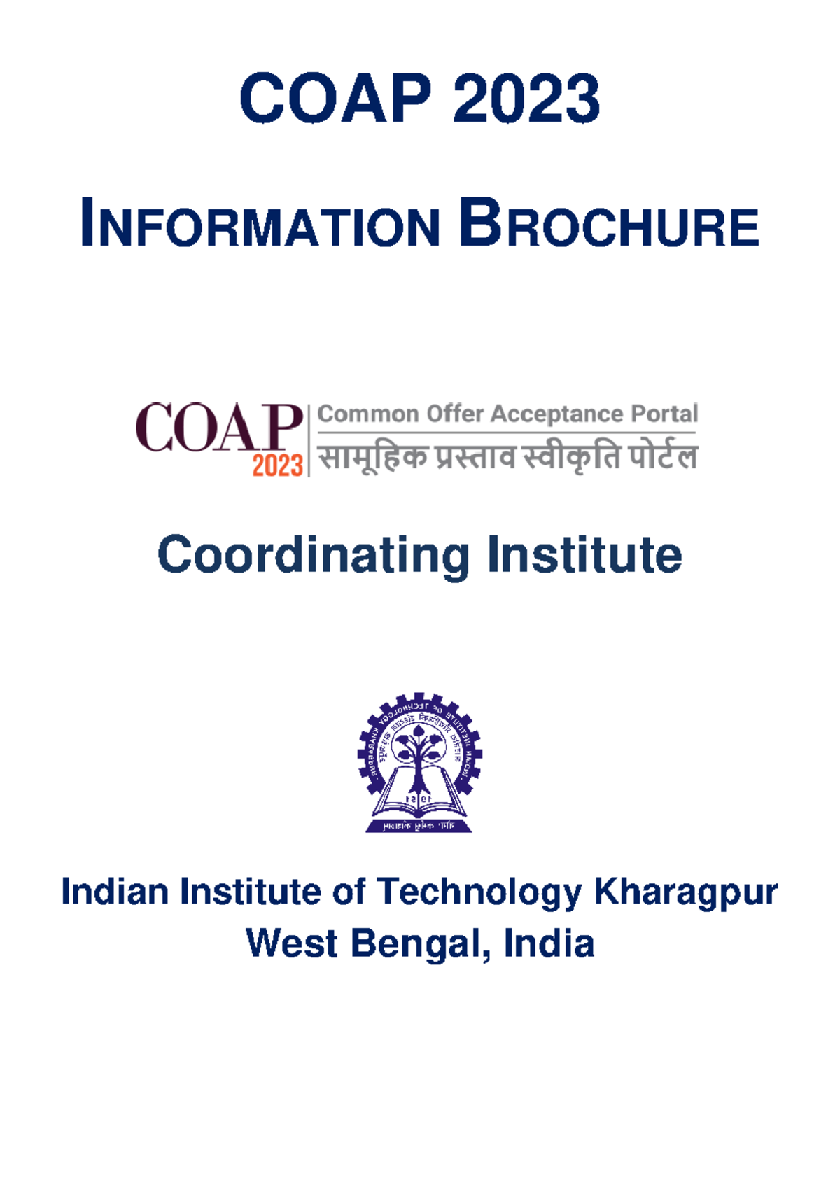 COAP Information Brochure v3 - COAP 2023 INFORMATION BROCHURE ...