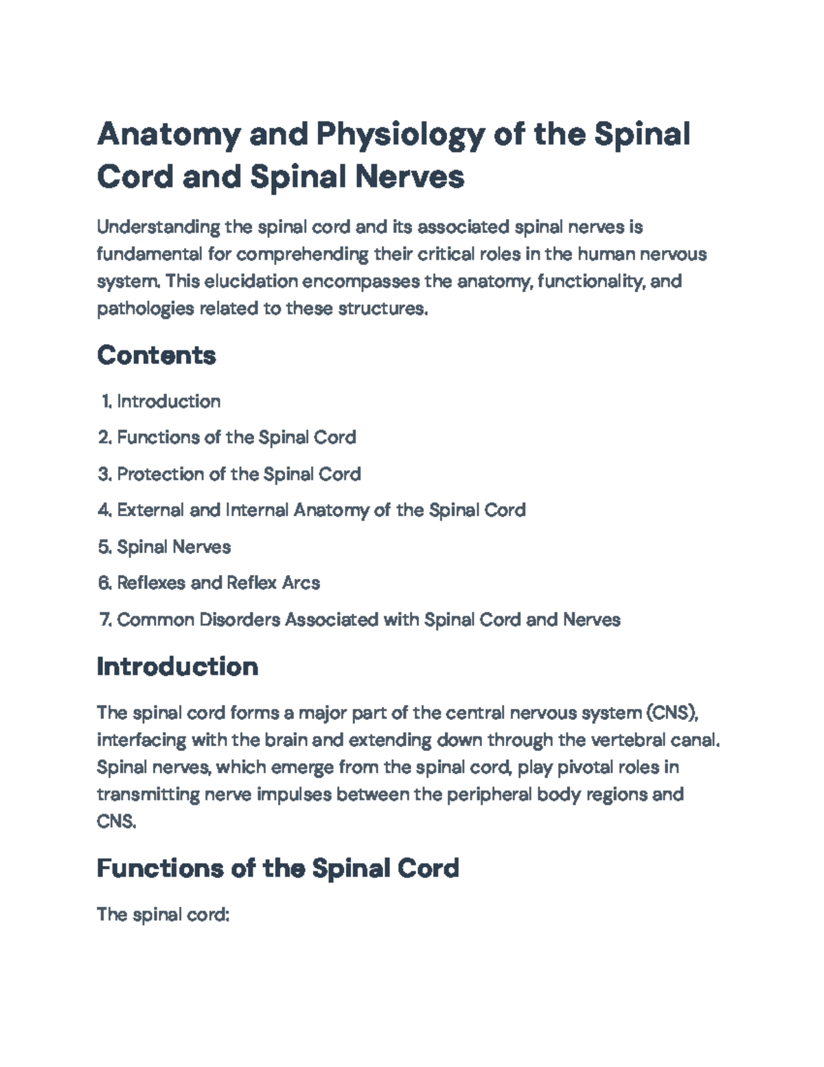 Biol 210: Anatomy & Physiology of the Spinal Cord & Nerves Lecture ...