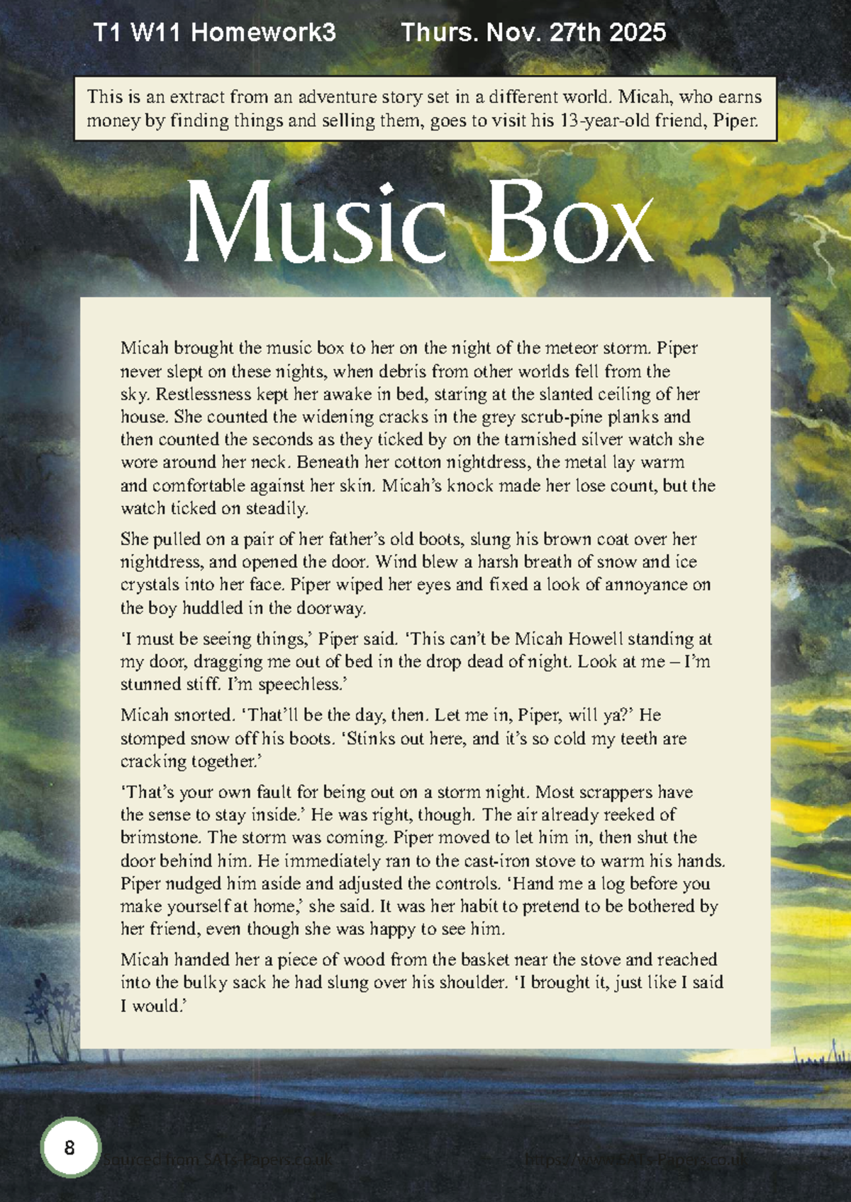 T1 W11 Homework 3: Adventure Story Analysis and Character Insights ...