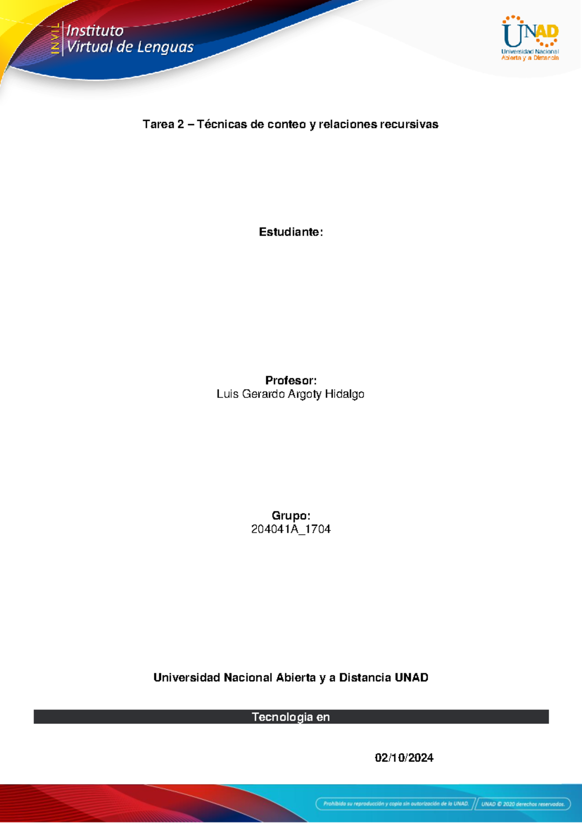 Tarea 1 204041 A 1704 Alvaro Contreras - Tarea 2 – Técnicas de conteo y ...