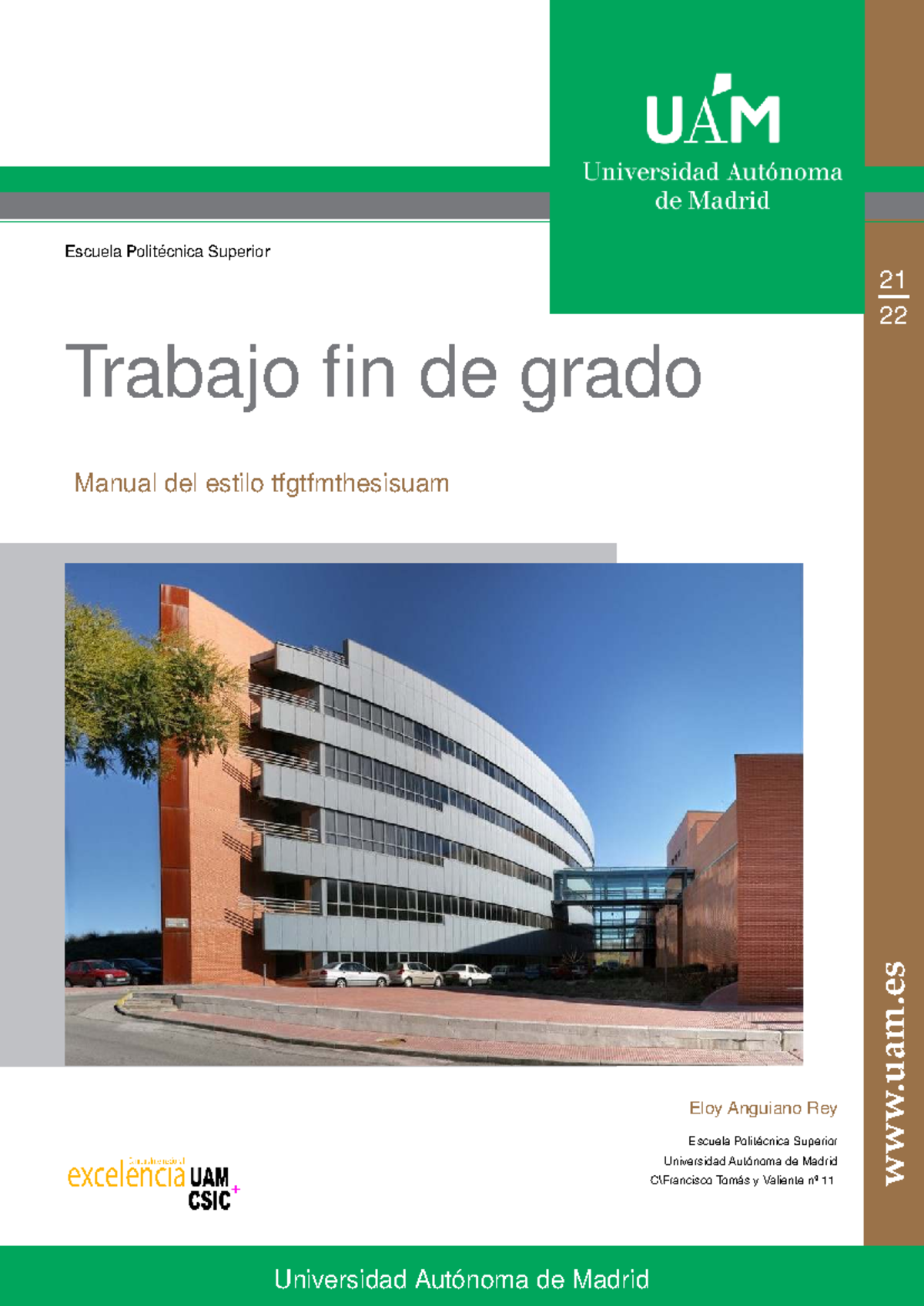 Manual del Estilo TFG/TFM/Thesis UAM - Eloy Anguiano Rey - Studocu