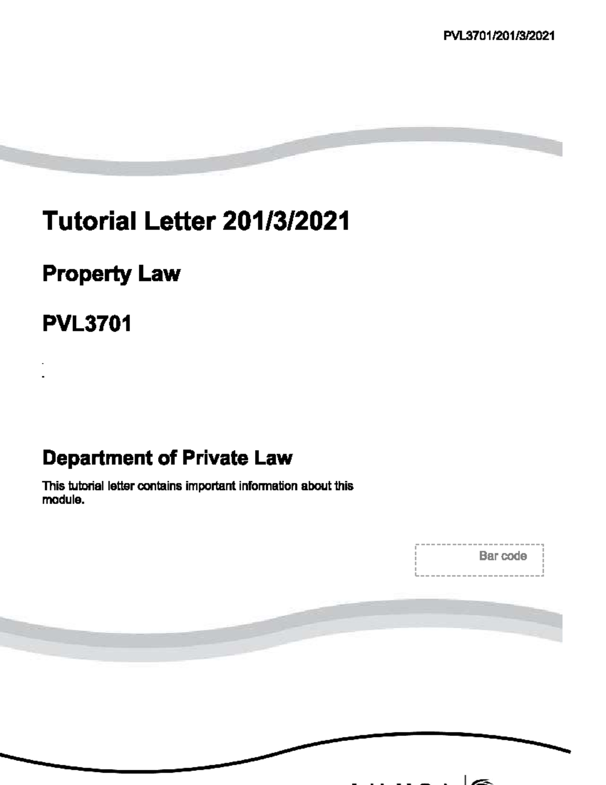 PVL 3701 Assignment: MCQ Answers and Solutions Guide - Studocu