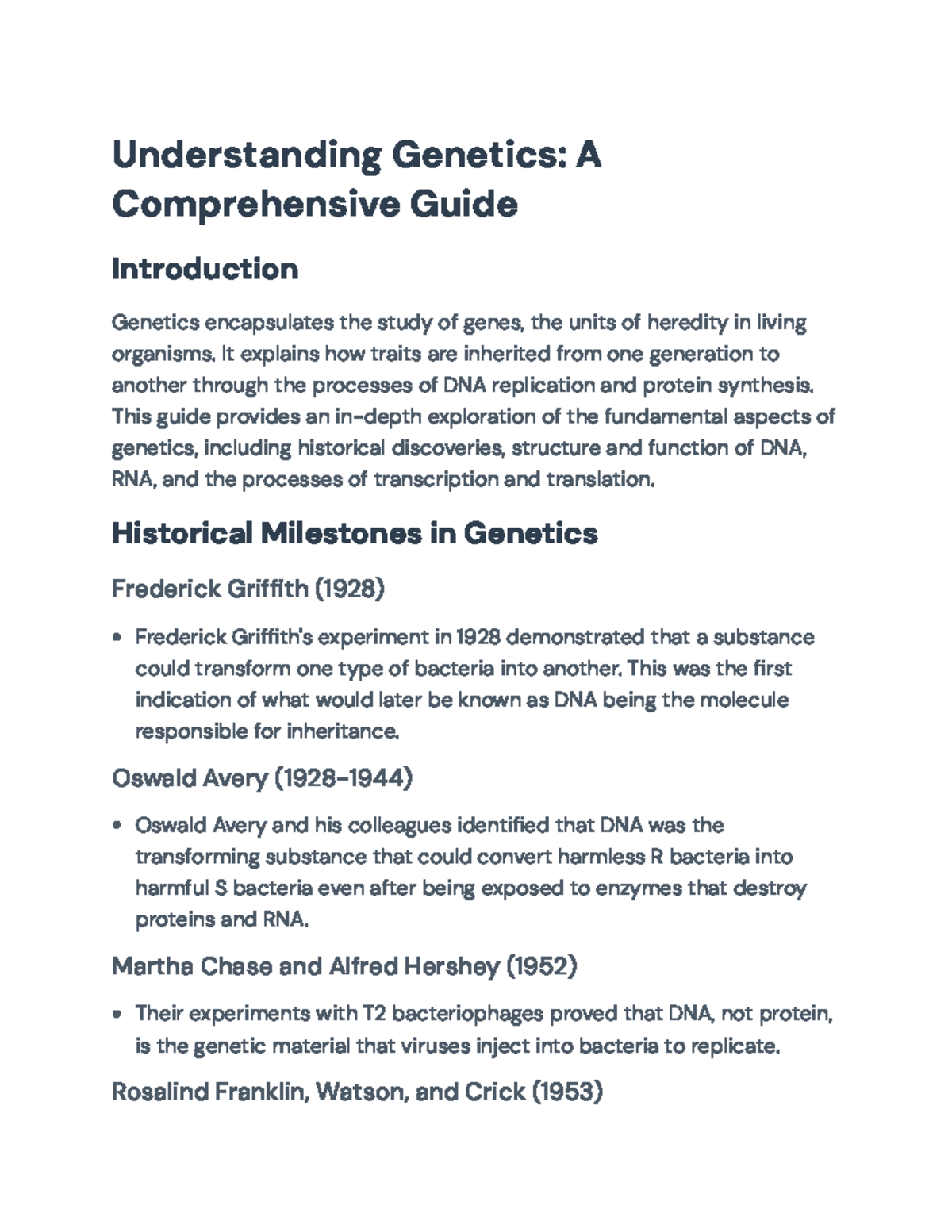 Understanding Genetics: A Comprehensive Guide to DNA and Protein ...