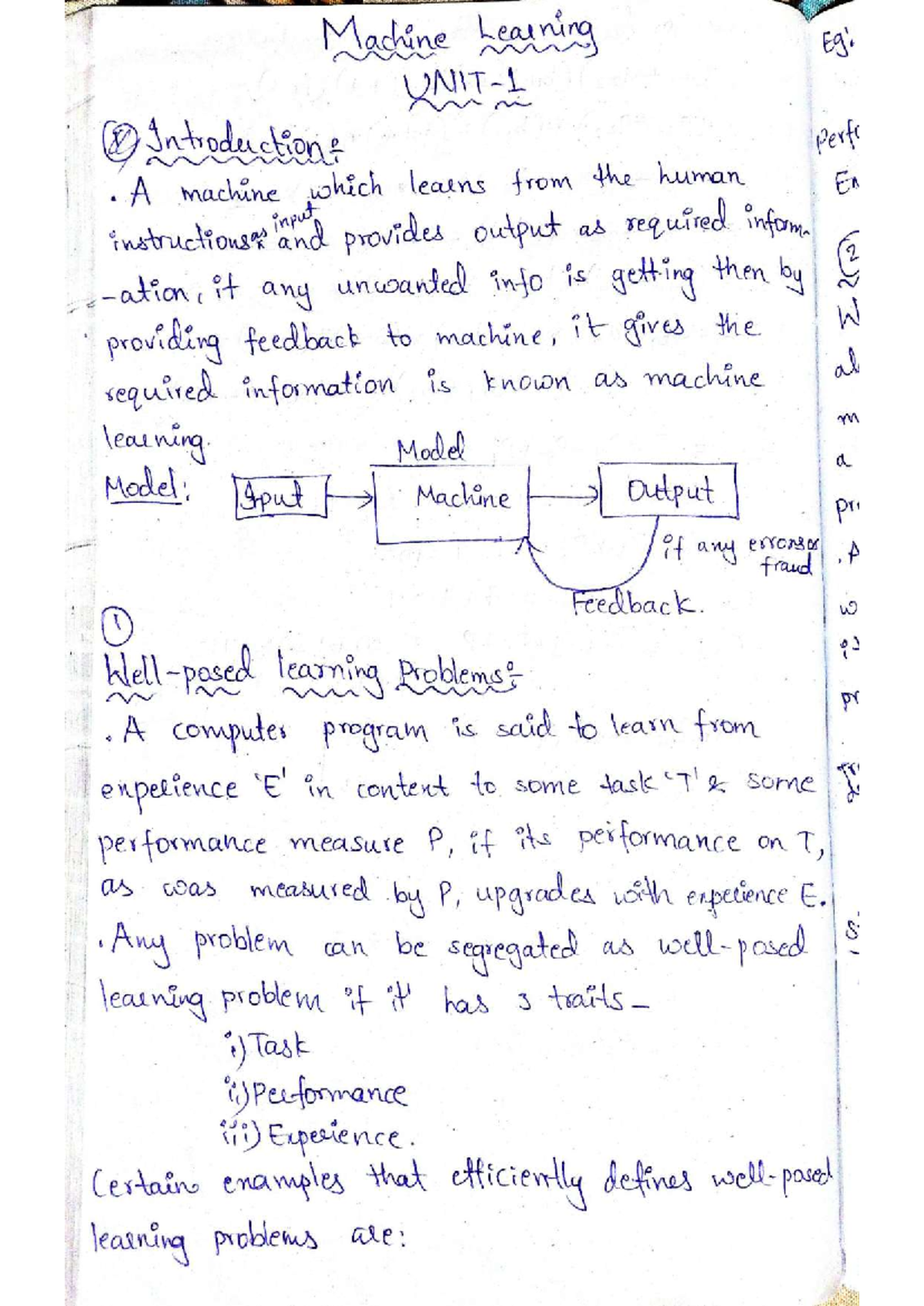 ML UNIT-I-1 - Machine learning unit 1 - Machine Learning Eg ...