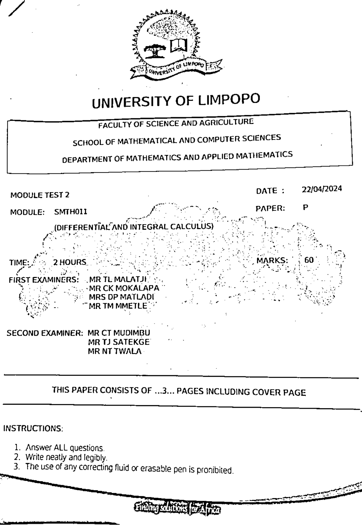 SMTH011 Differential Calculus Test 2 Study Guide for 2024 - Studocu