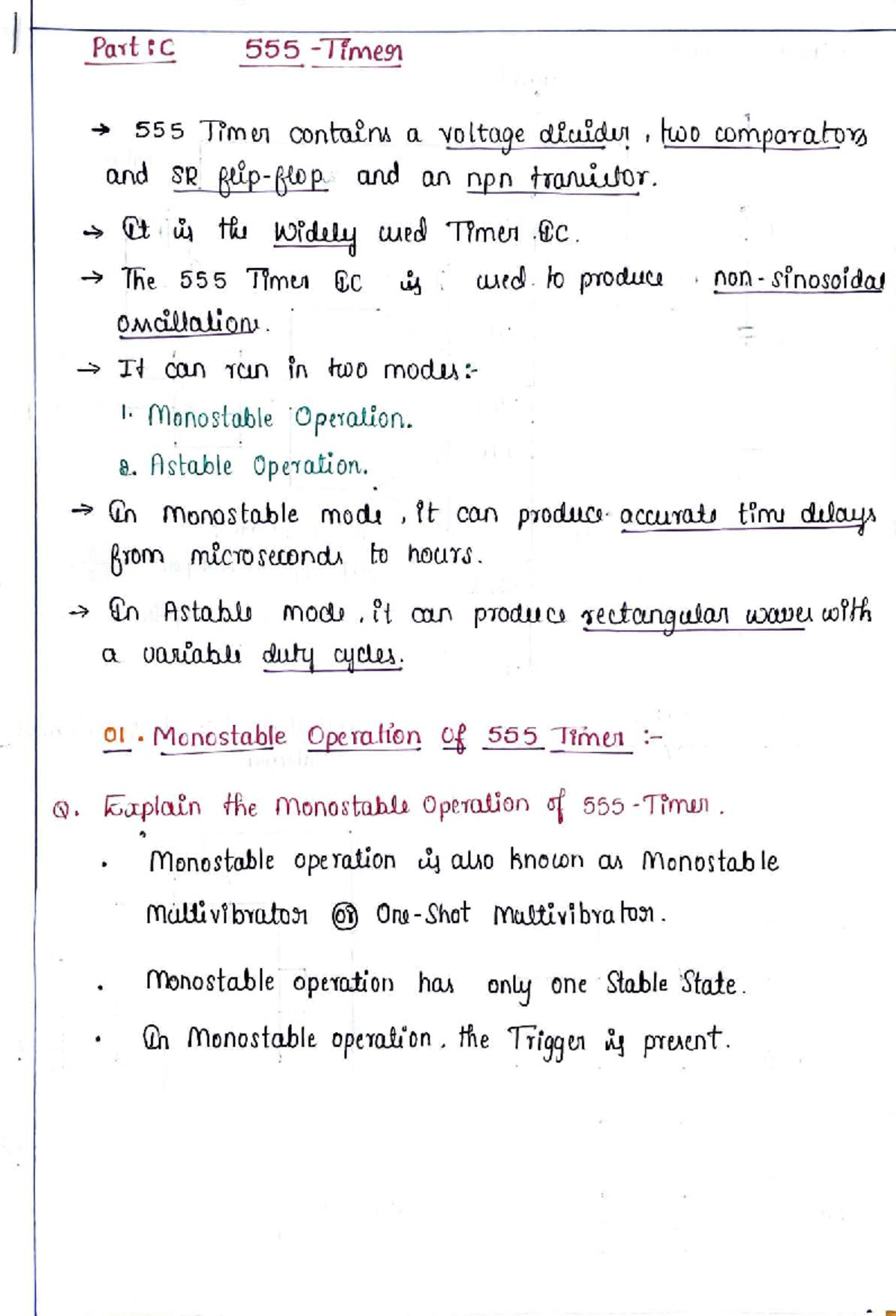Module 3 Part C: Monostable Operation and Timing Control - Studocu