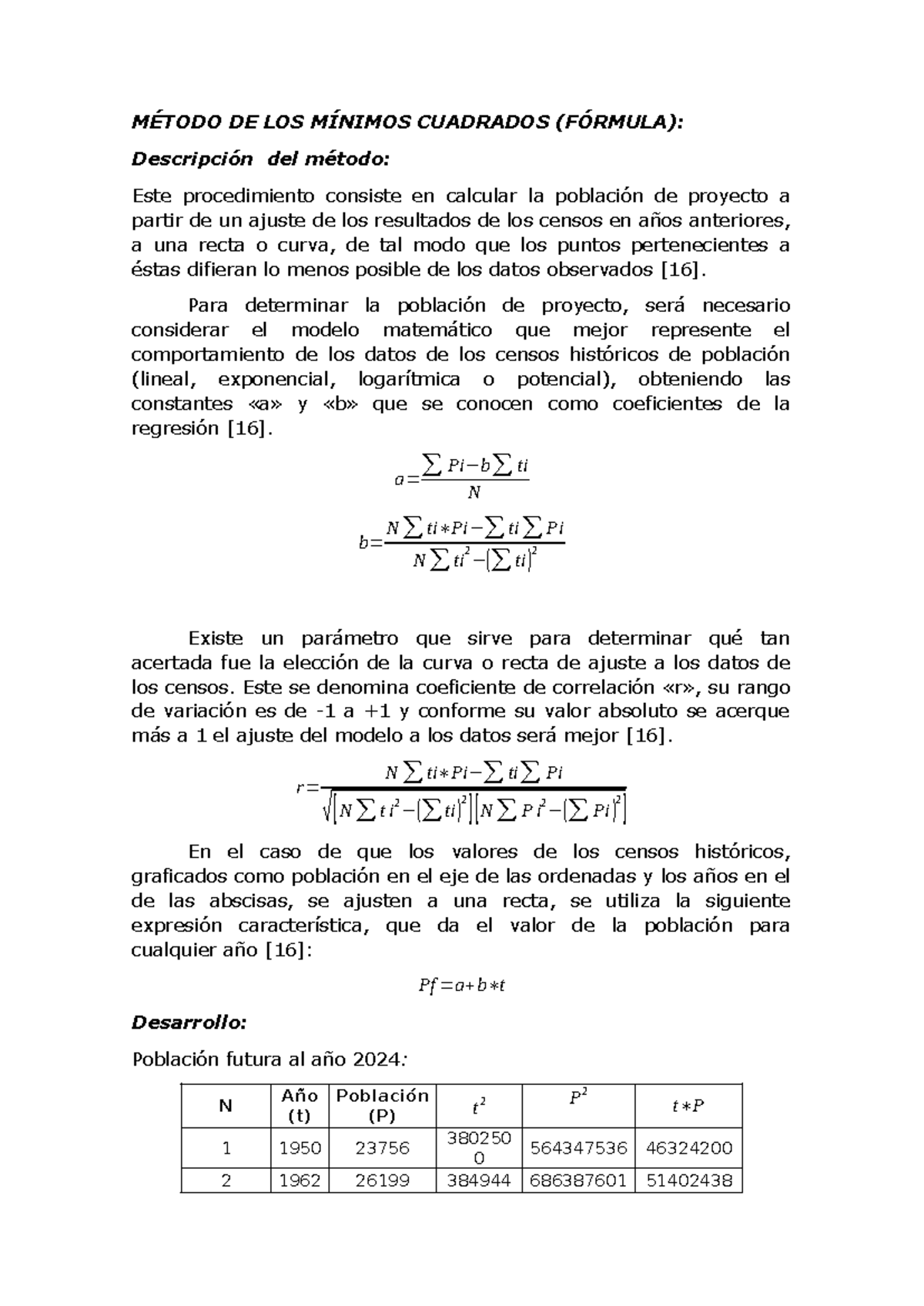 Método DE LOS Mínimos Cuadrados trabajo fimna - MÉTODO DE LOS MÍNIMOS ...