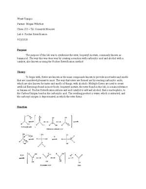CHEM 253 Lab Report Rubric - Student Name Partner(s): None Chem 253—TA: TA Name Date of ...
