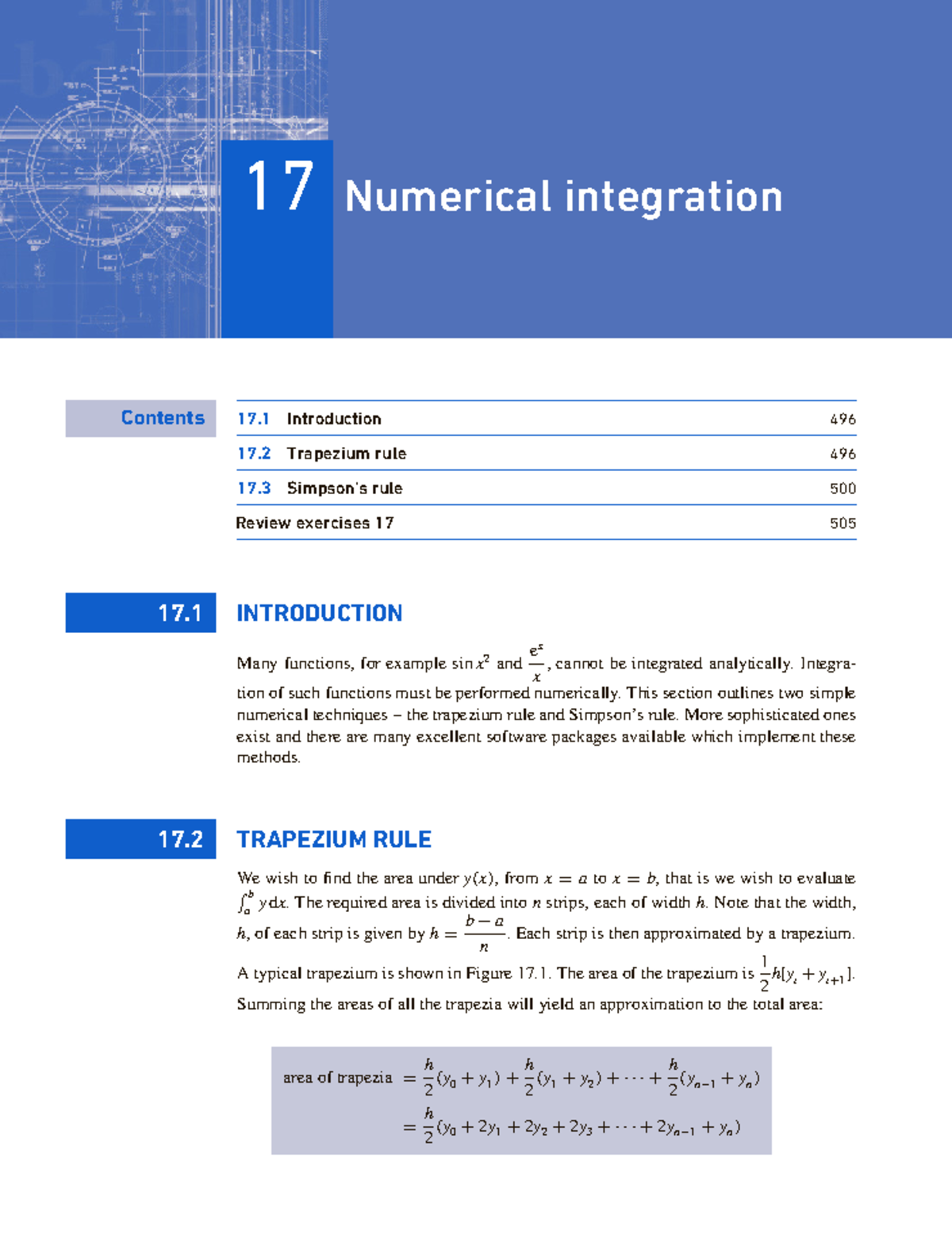 Matematika Teknik BAB 17 Integrasi Numerik - 17 Numerical integration Contents 17 Introduction ...