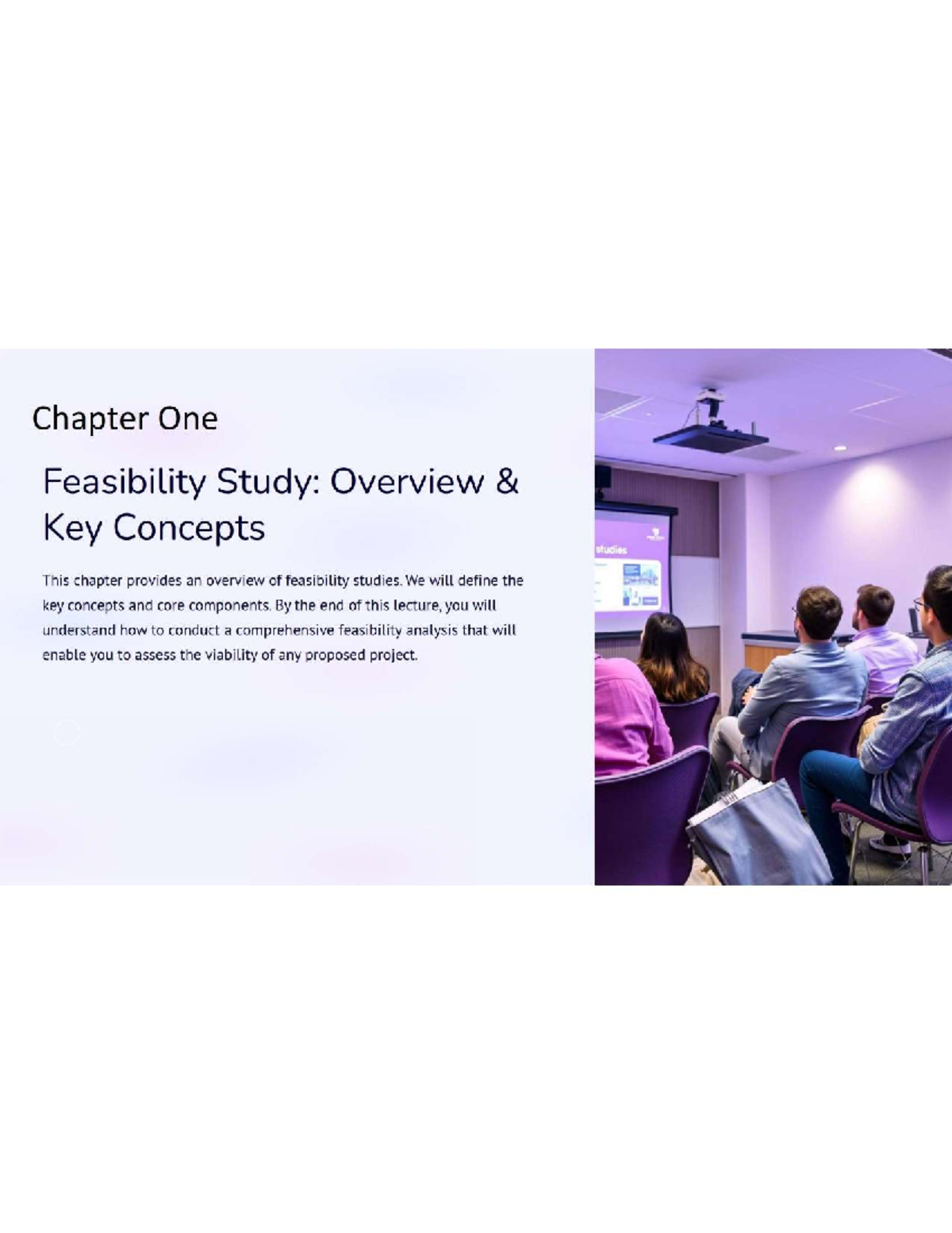 Chapter 1 G4: Overview of Feasibility Studies and Key Concepts - Studocu