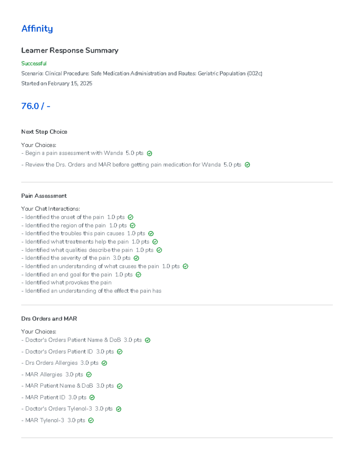 Simulation Reflection: Safe Medication Admin. in Geriatrics (002c ...