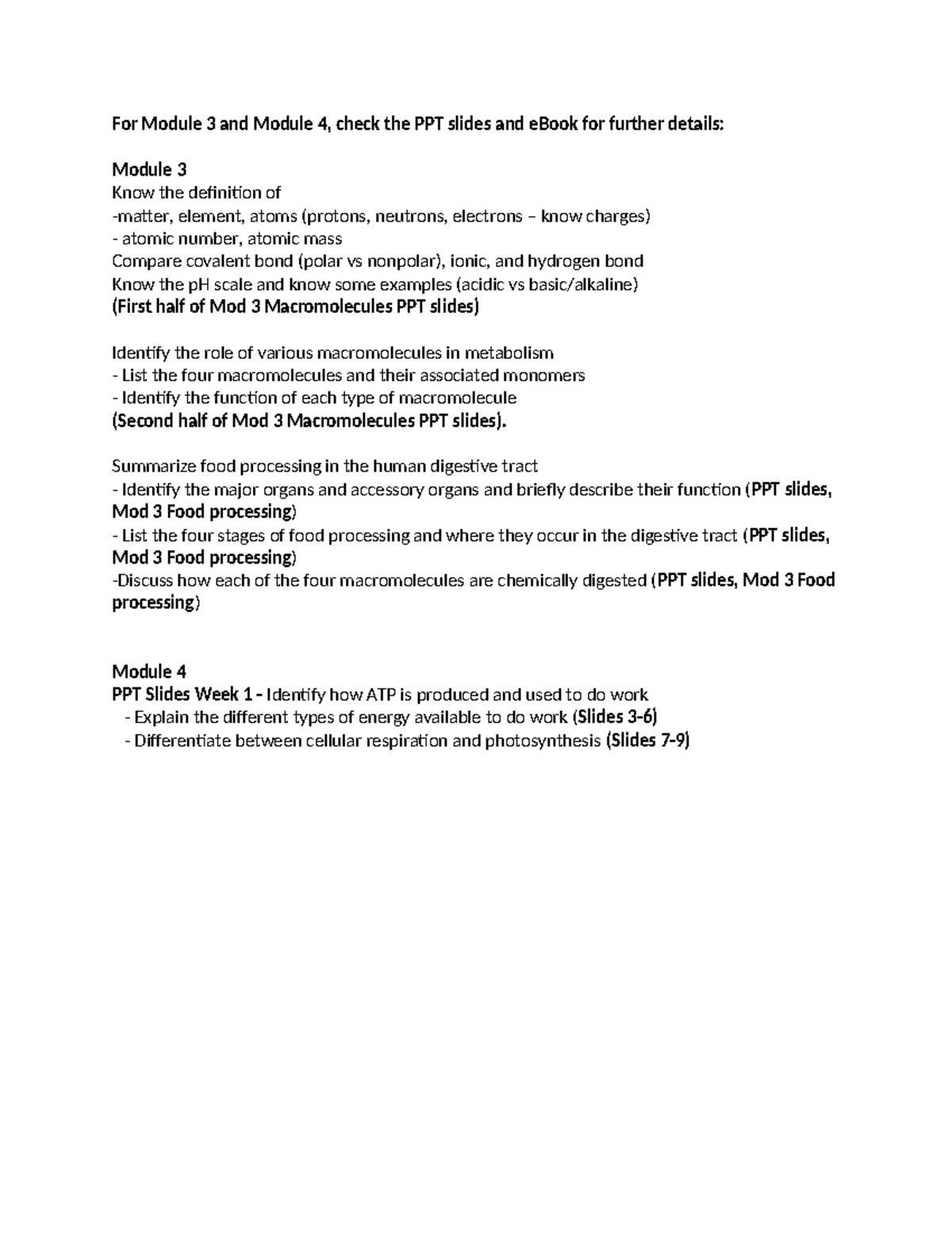 1310 Exam 2 Review: Key Concepts from Modules 3 & 4 - Studocu