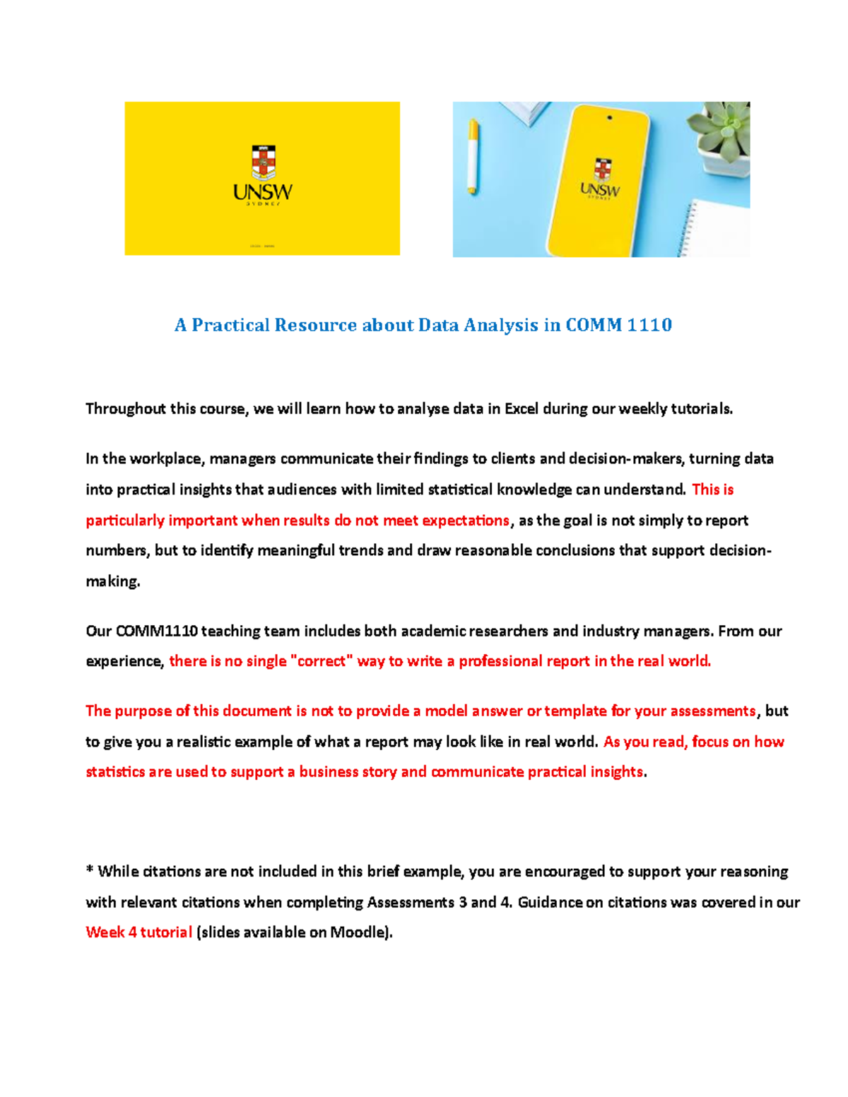 Data Analysis Resource for COMM Assessments 3 & 4 - Studocu