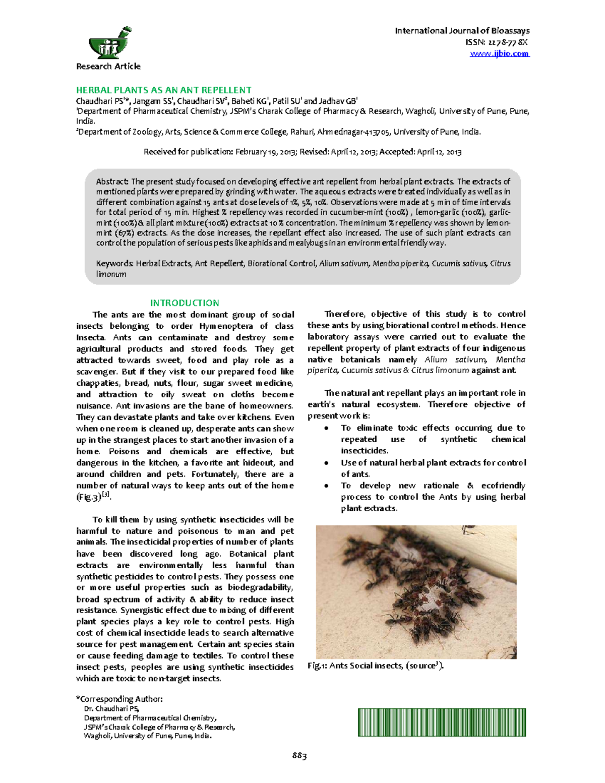 Herbal Ant Repellent: Research on Natural Extracts for Pest Control ...