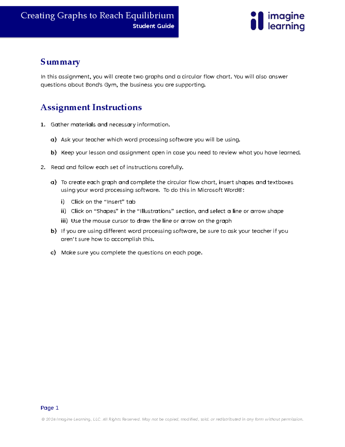 Econ 101: Creating Graphs for Equilibrium Analysis - Student Guide - Studocu