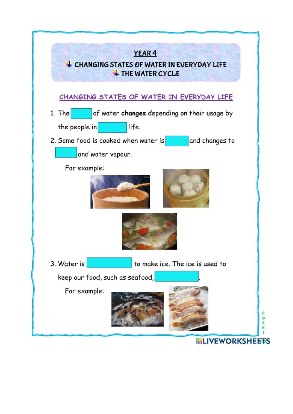 Worksheet 1460614 - Changing States of Water in Everyday Life - Studocu