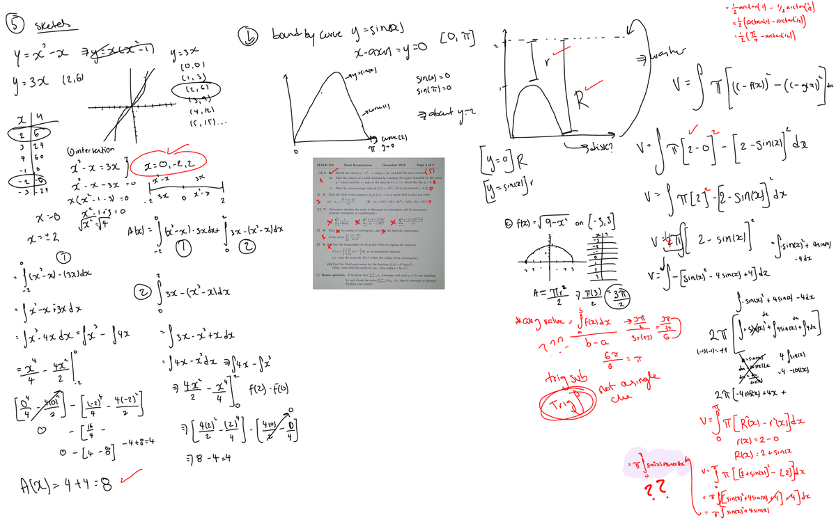 MATH 205 Final Exam Practice: Curves, Series, and Convergence - Studocu