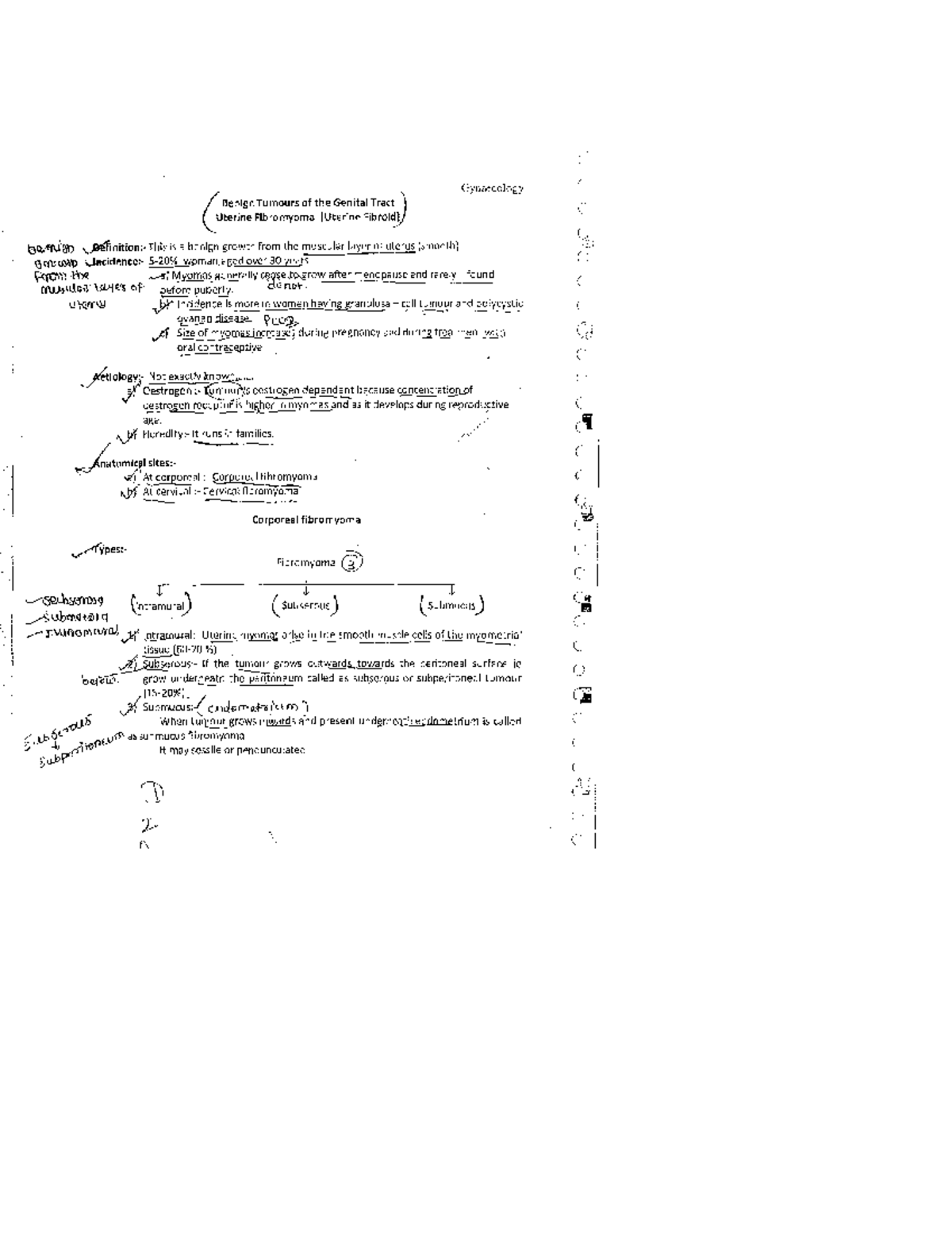 Gynaecology Case Study: Benign Uterine Fibromyoma Overview - Studocu