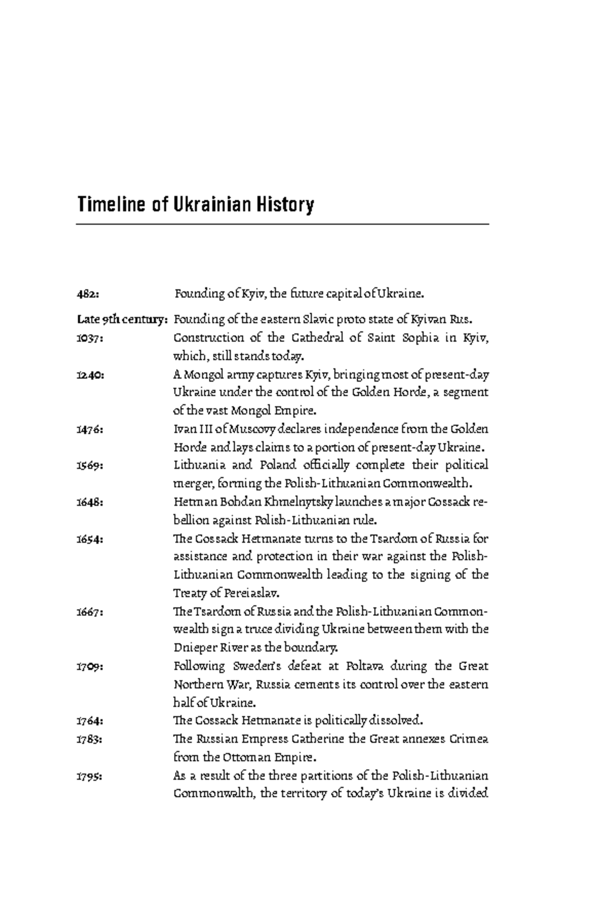 Ukrainian History Timeline: Key Events from Kyivan Rus to WWII - Studocu