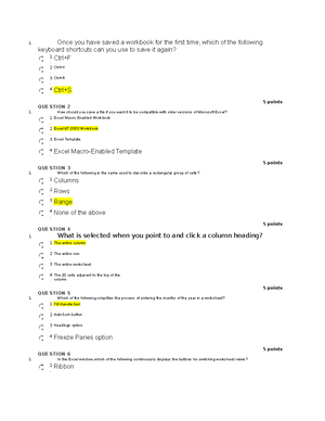 [Solved] As per our textbook Excel is spreadsheet software for creating an - Introduction to ...
