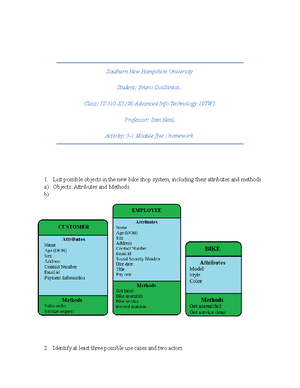5 – 1 Homework Activity Module Five - 1 5 – 1 Homework Activity: Module ...