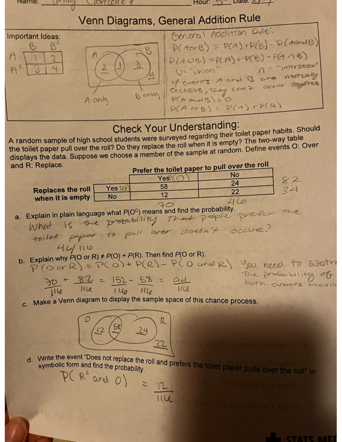 IDS 270 1 - Venn Diagrams & Addition Rule Practice Materials - Studocu