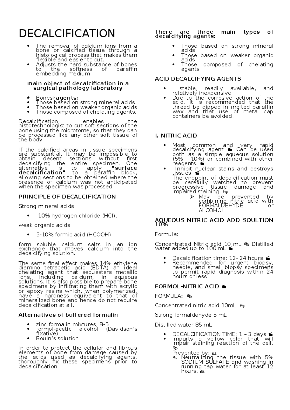 Chapter 8: A Comprehensive Guide to Decalcification Techniques - Studocu