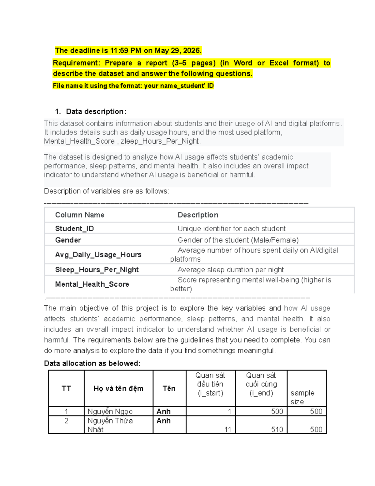AI Usage Impact on Students: Analysis Report (Course Code: DATA101 ...