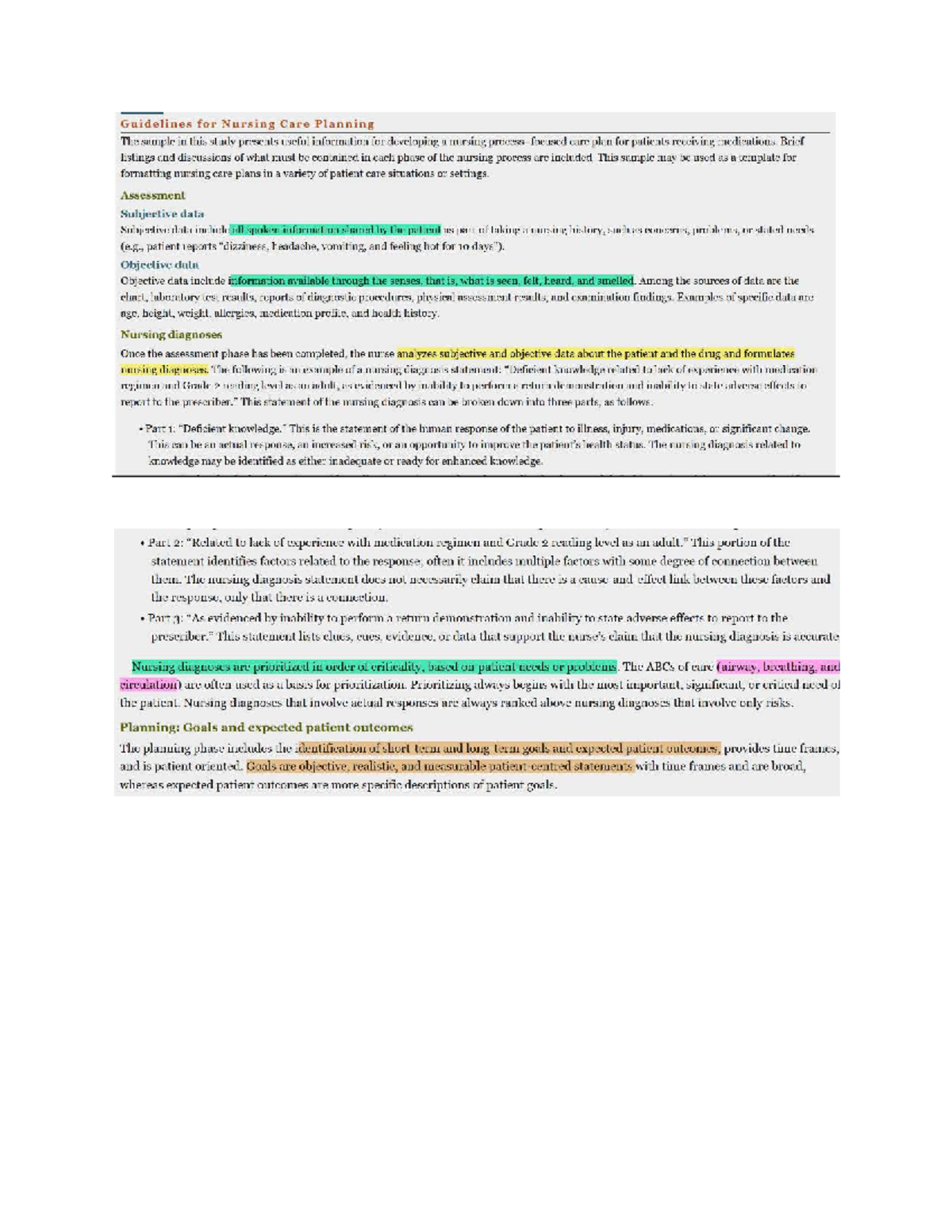 Nursing Care Planning Guidelines: ADPIE Framework for Patient Care ...
