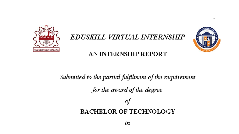 Internship Report: Google Virtual Internship on AI & ML (B.Tech IT ...