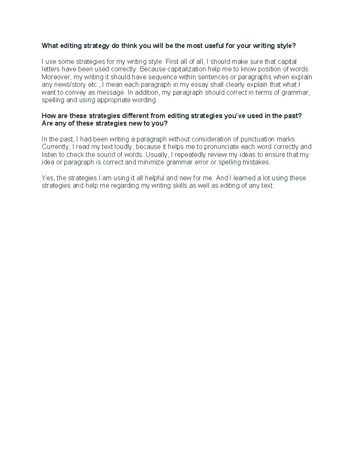 Learning Journal Unit 6: Effective Editing Strategies for Writing - Studocu