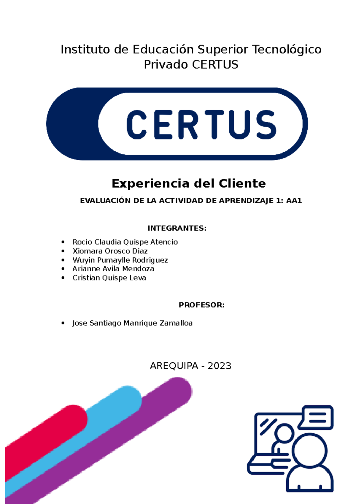 Experiencia del cliente - Instituto de Educación Superior Tecnológico ...