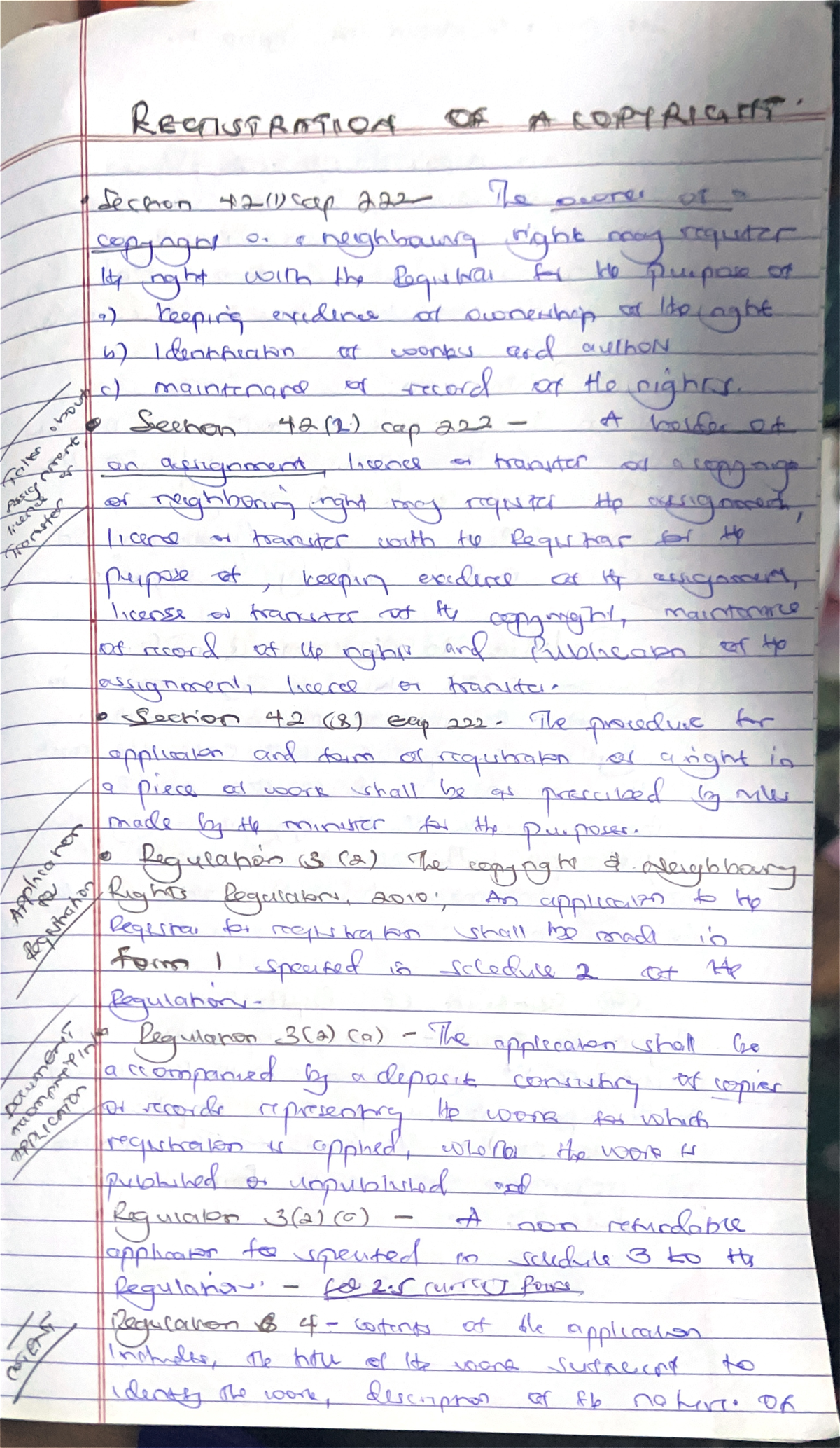 Procedure of registration of a copyright - REGISTRATION OF COPYRIGHT ...