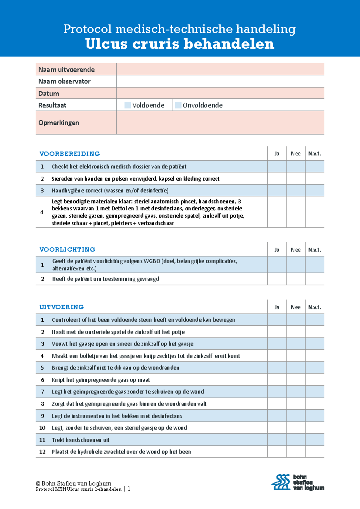 Protocol MTH Ulcus Cruris Behandelen: Behandelingsrichtlijnen en ...