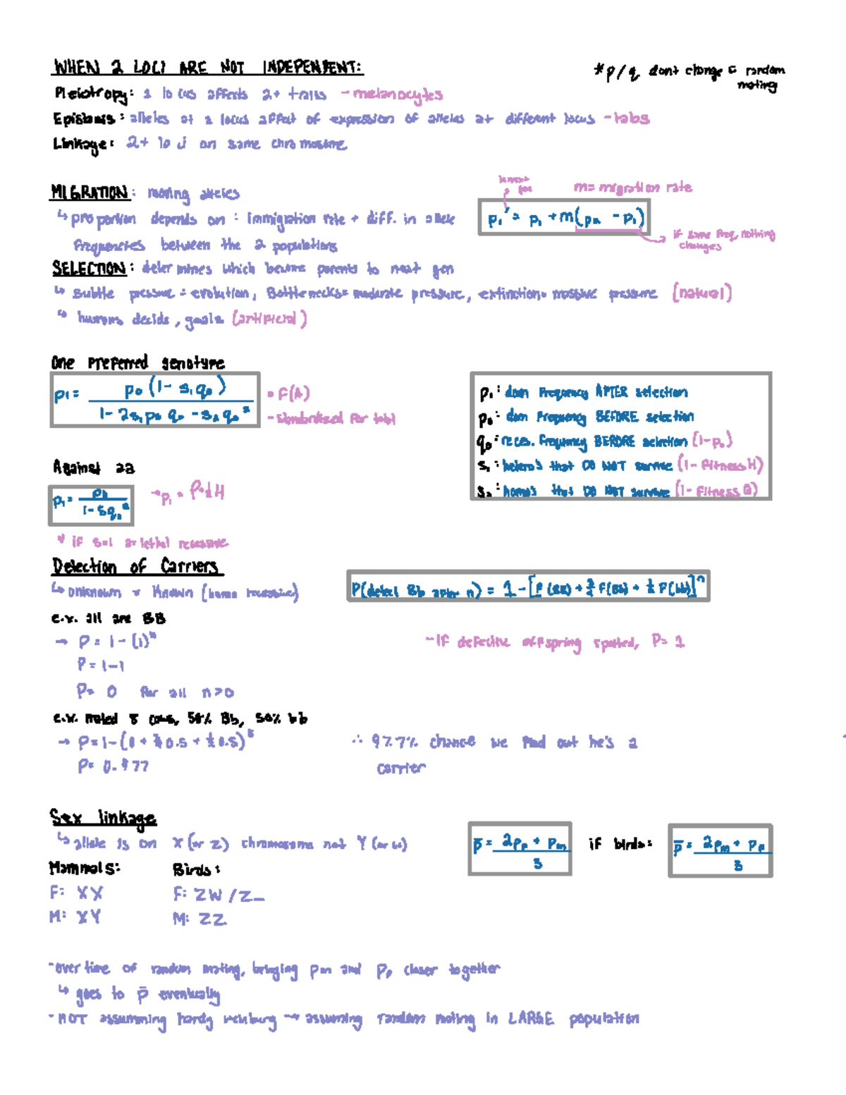 Fundamentals of Plant and Animal Genetics: Summary Notes F - Studocu