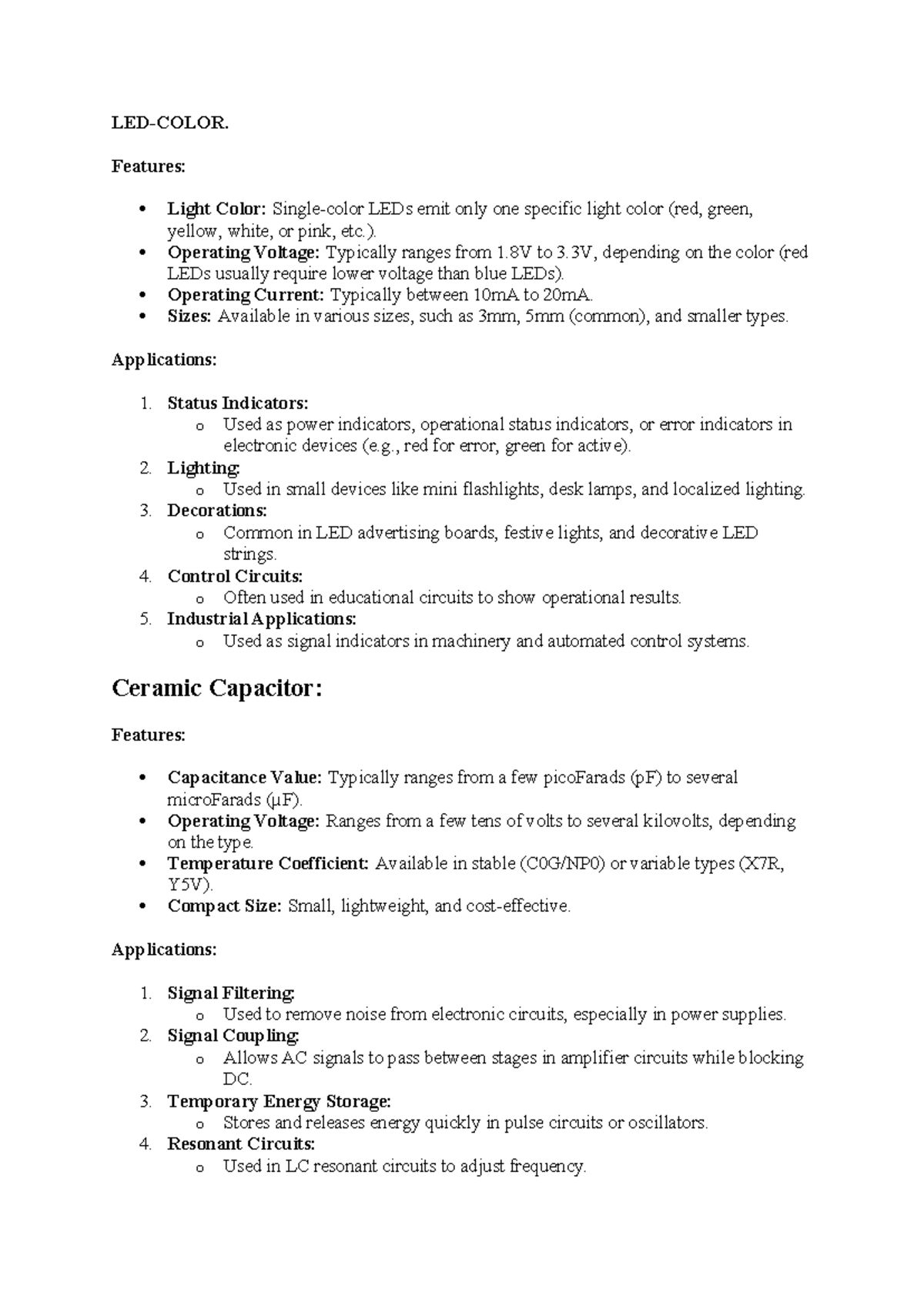 LED Components and Applications Overview (ELEC 101) - Studocu