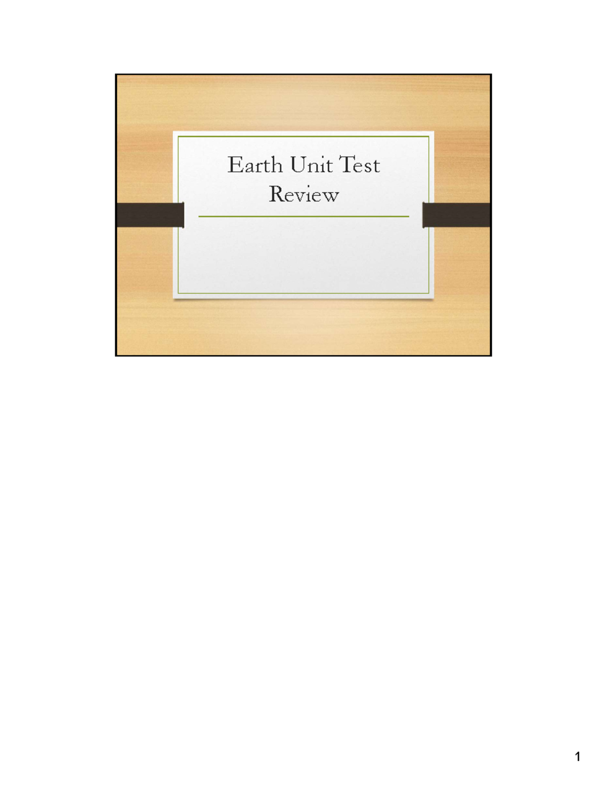 Earth Unit Test Review Part I 2023 - Earth Unit Test Review Atomic ...