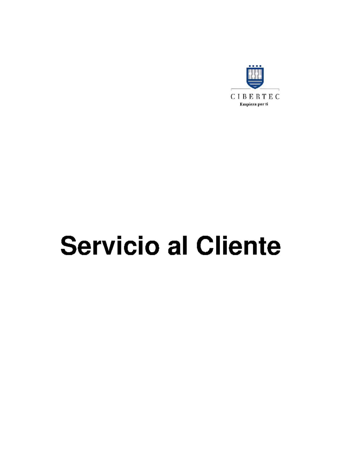 CIBERTEC 2016 - Manual de Servicio al Cliente para Carreras ...