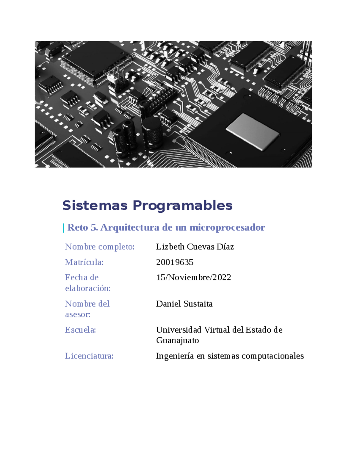 R5 U3 - Arquitectura y Aplicación de Microprocesadores en Nuestras Vidas - Studocu