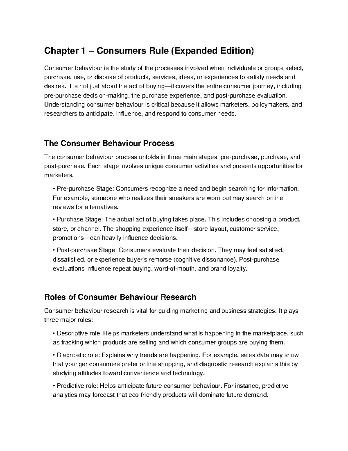 Consumer Behaviour Ch1: Understanding Consumer Dynamics & Research ...