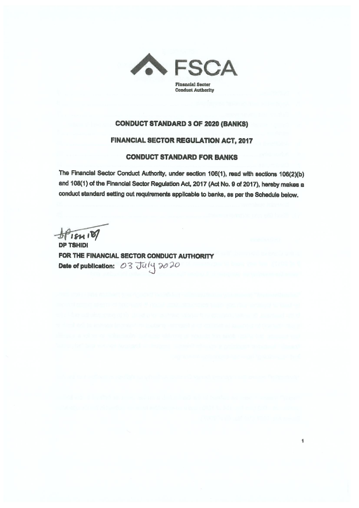 FSCA Conduct Standard 3 of 2020 for Banks: Key Requirements and ...