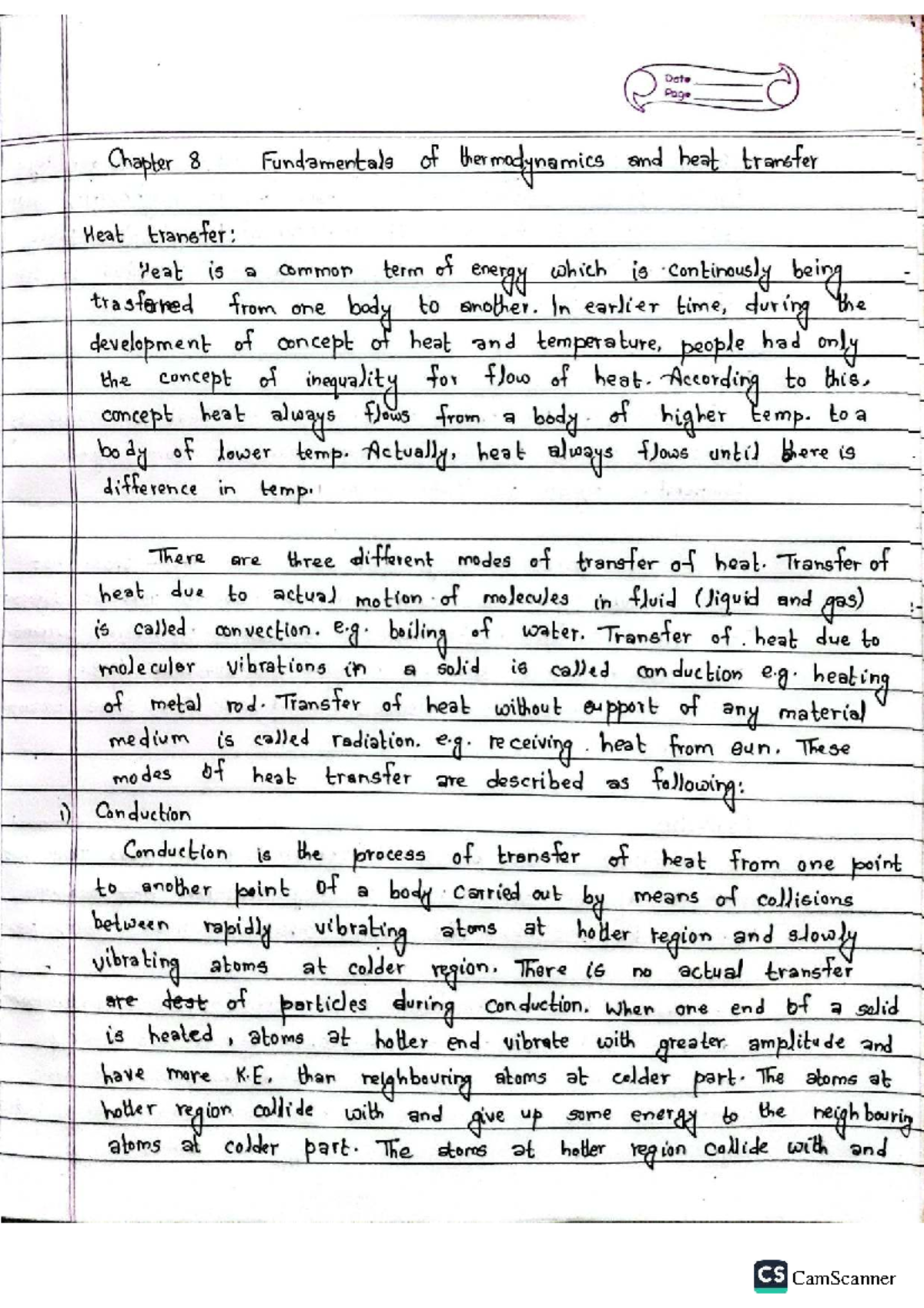 CS 101: Chapter 8 - Fundamentals of Thermodynamics and Heat Transfer ...