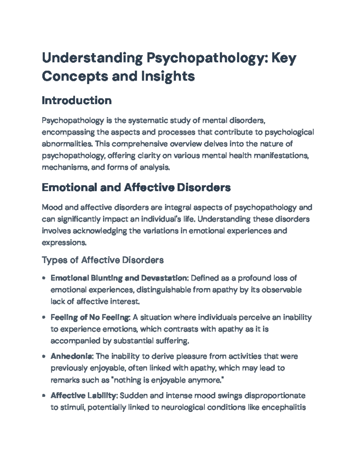 Understanding Psychopathology: Key Concepts & Mental Health Insights ...