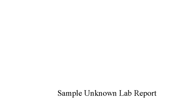 Microbiology Lab Report: Identifying Unknown Bacteria (Spring 2023 ...