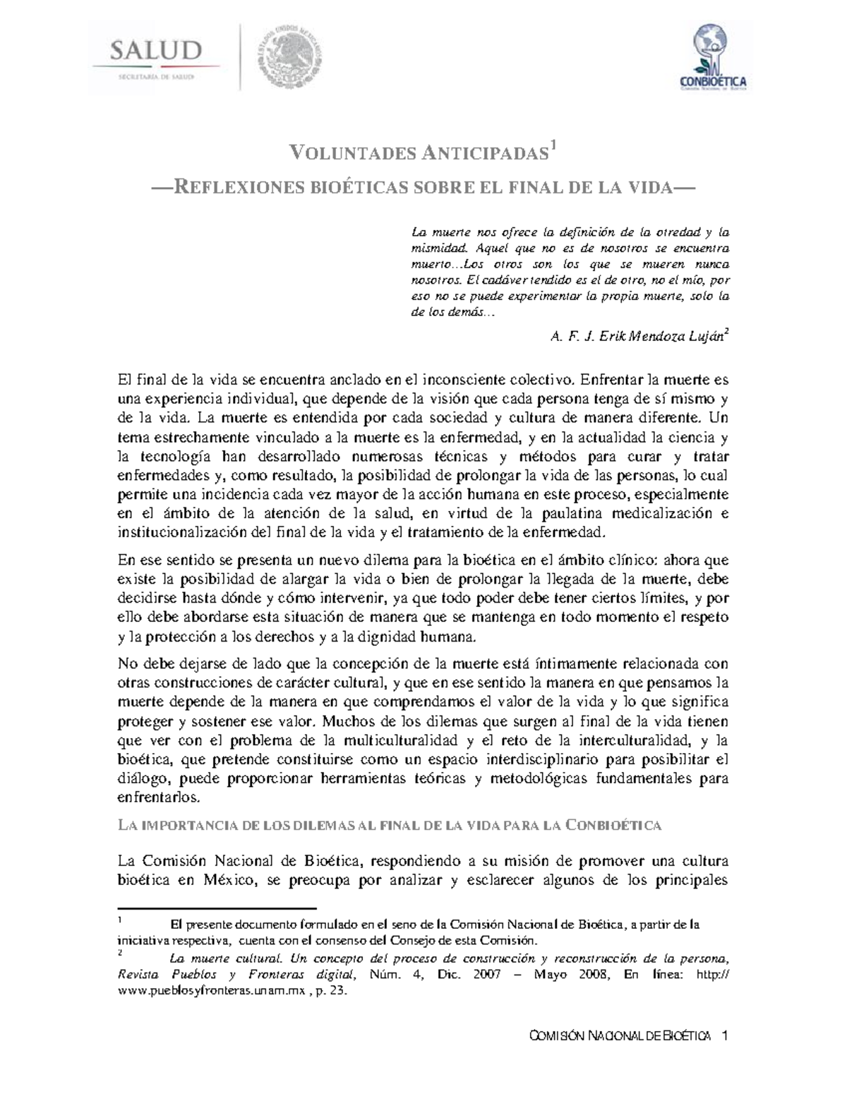 Voluntades Anticipadas y Bioética al Final de la Vida: Un Análisis ...