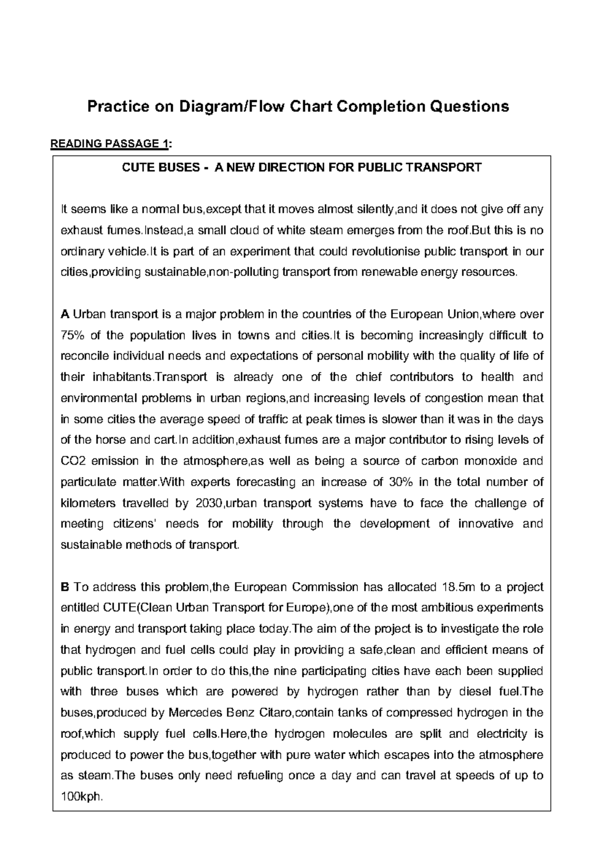 Reading Practice & Flow Chart Completion - WEEK 10 - Studocu