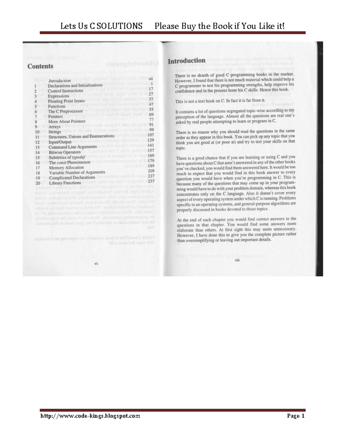 Let Us C Solutions by Yashwant Kanetkar - Programming Fundamentals ...