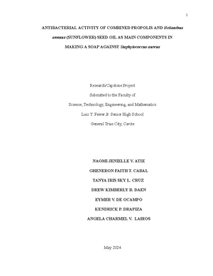 PR2- Research- Template - TITLE A Research Paper Presented to the Faculty of Luis Y. Ferrer Jr ...