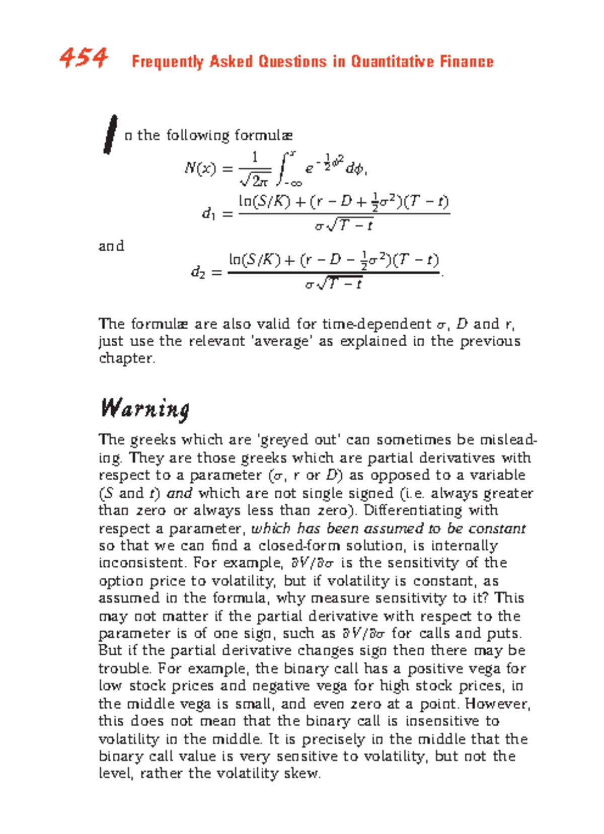 FAQ on Quantitative Finance (Course 454) - Studocu